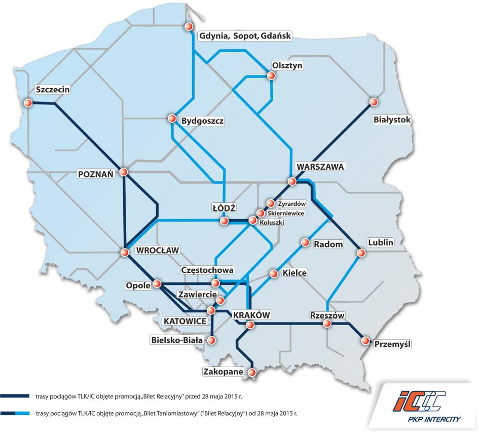 Taniej w pociągach TLK. PKP Intercity wprowadza "Bilet Taniomiastowy" - Bankier.pl